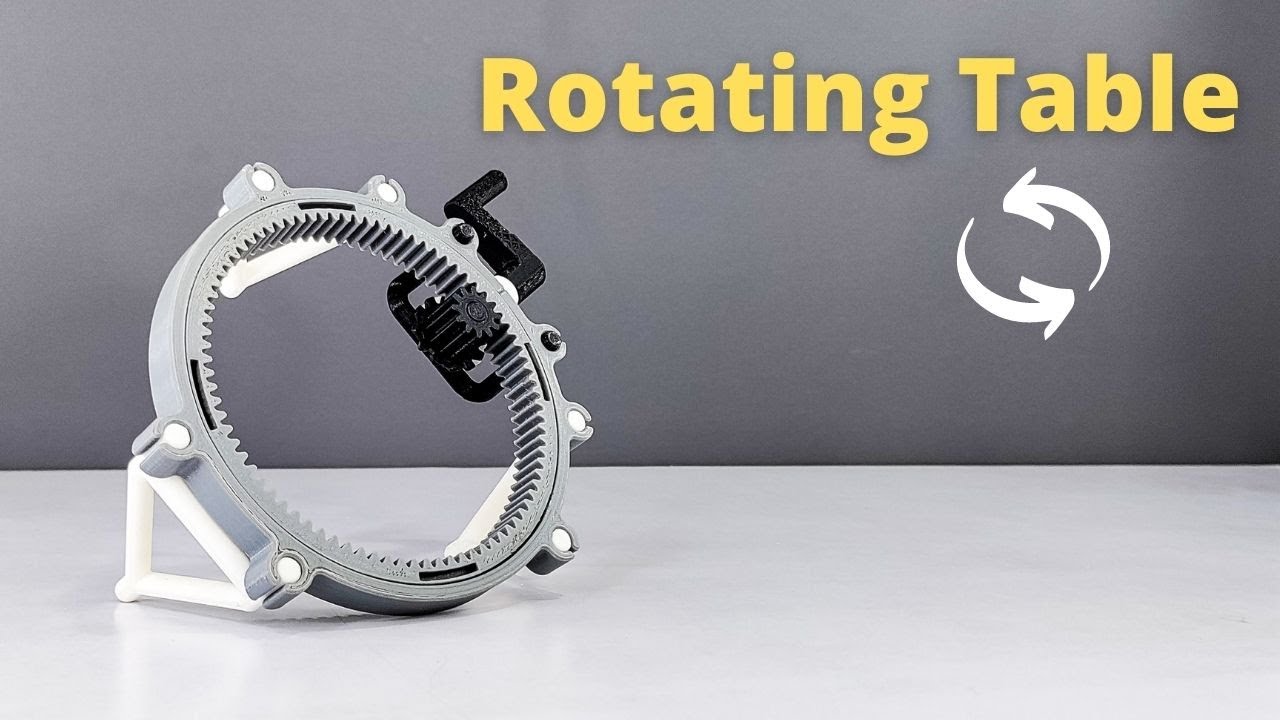 3D Printed Rotating Table Top Assembly - Turntable - YouTube