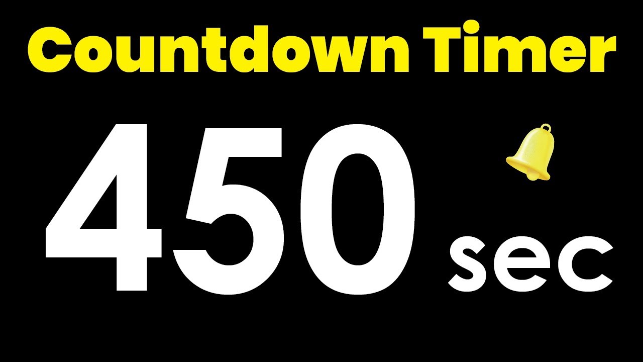 450 second Countdown Timer with Alarm #timerstore #450s #countdown ...