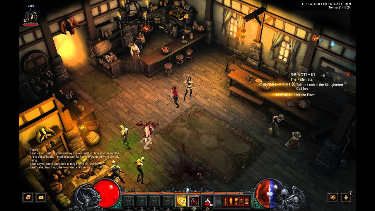 Diablo III - Act I - Leah at the slagthured calf inn - Valla, Demon ...