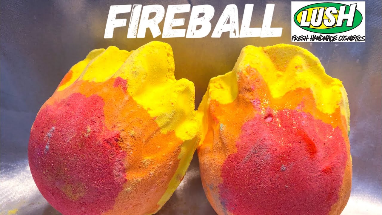 Lush Fireball Christmas 2019 bath bomb demo - YouTube