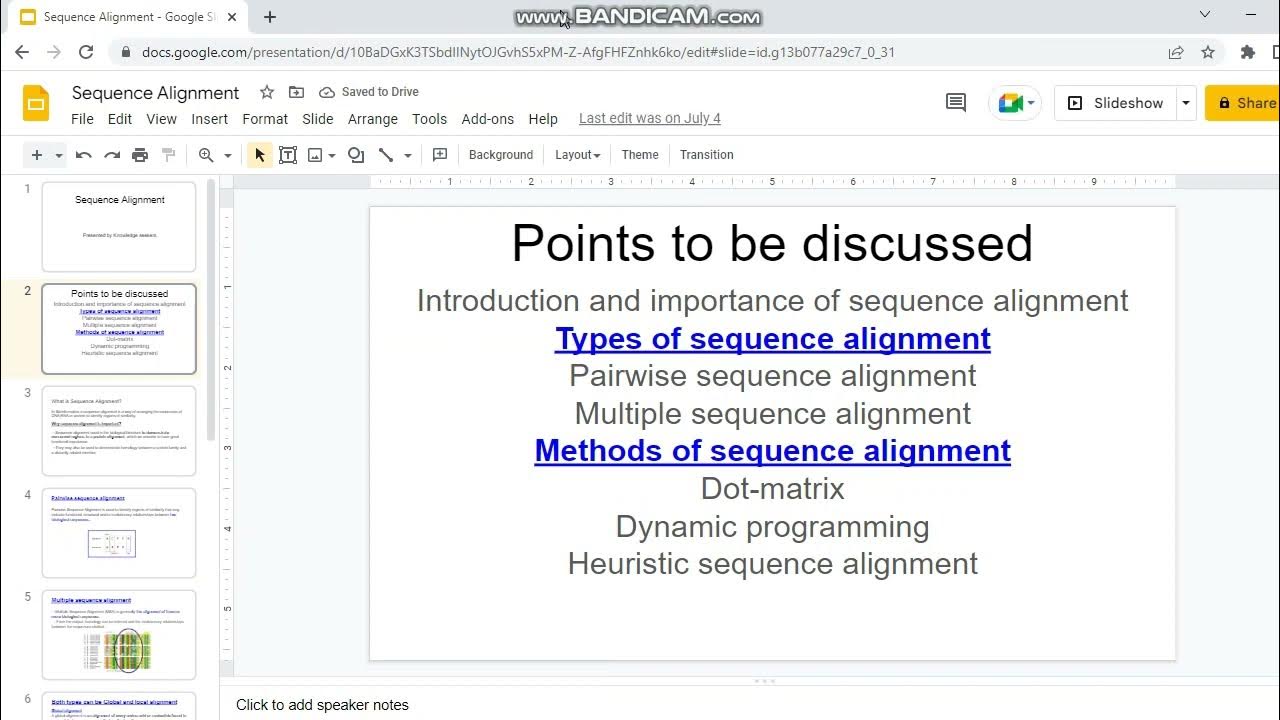 Sequence alignment (Types and methods) - YouTube