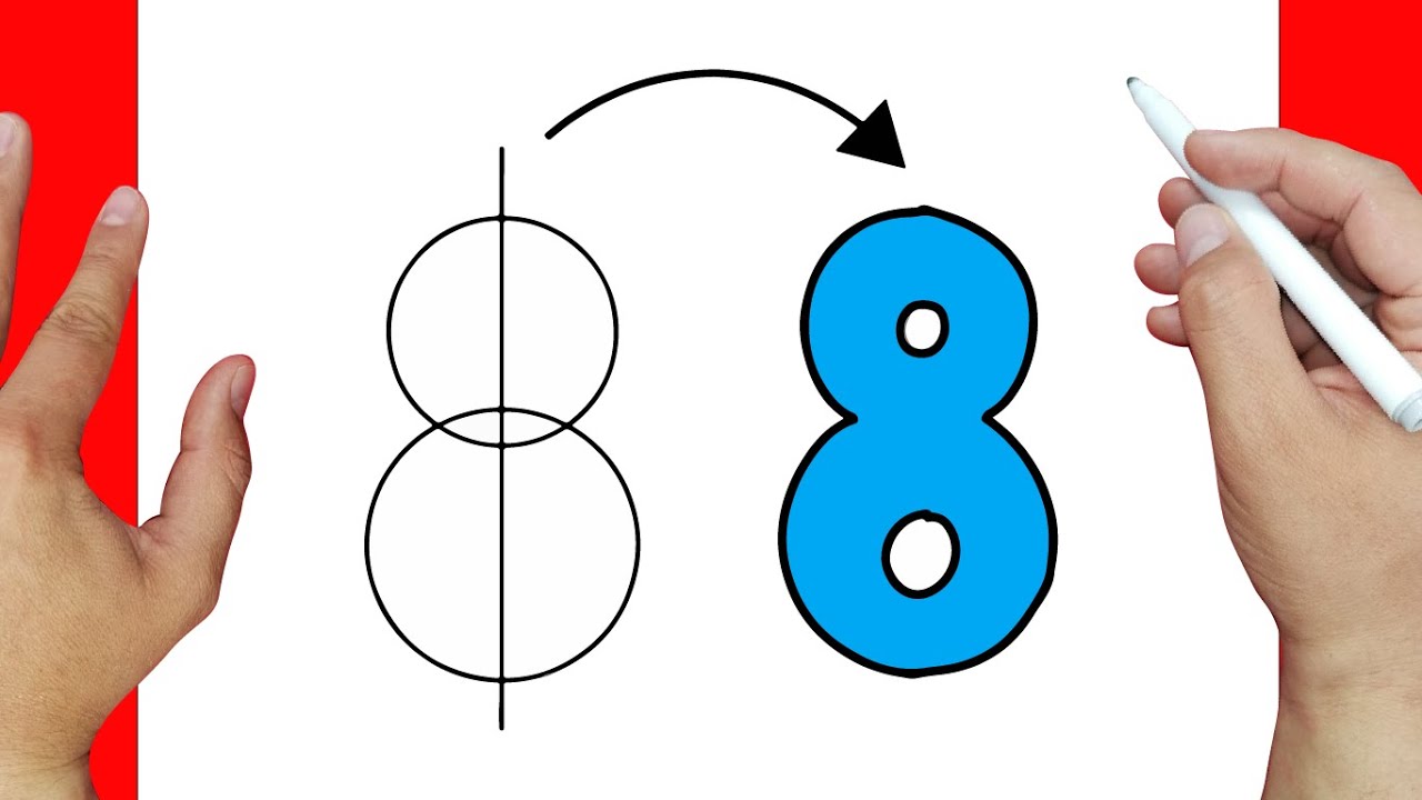 How to draw an eight step by step - YouTube