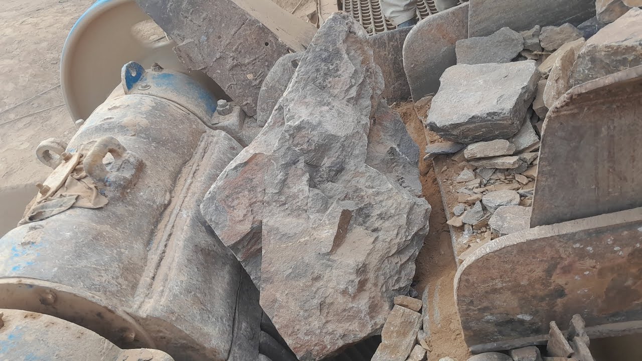 Big rock crushing machine # in action the powerful machine and ...