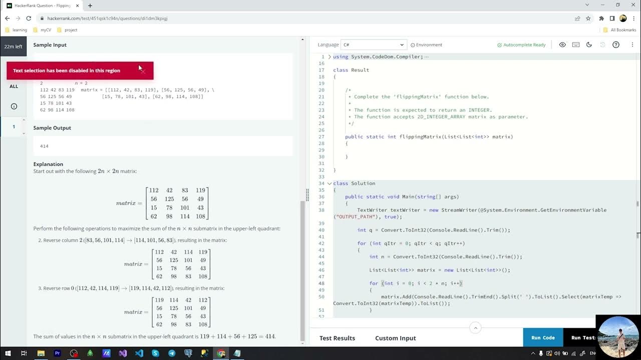 Flipping the matrix | C# basic - YouTube