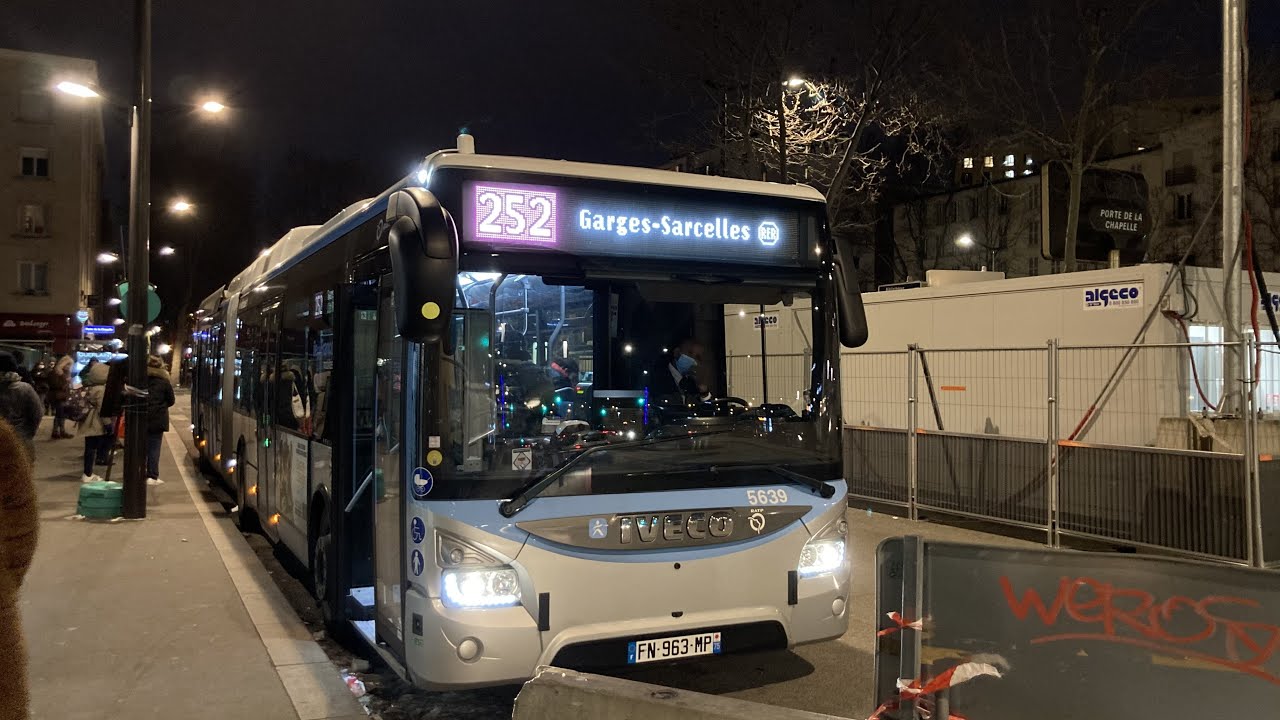 Ligne 252 - URBANWAY 18 H IDFM — RATP BUS | 5639 - YouTube