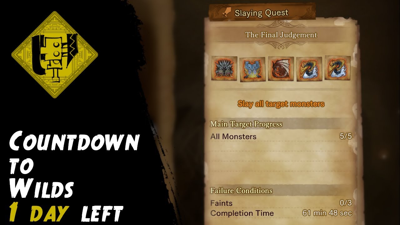 Hunting Countdown to Wilds! - The final Judgement - YouTube