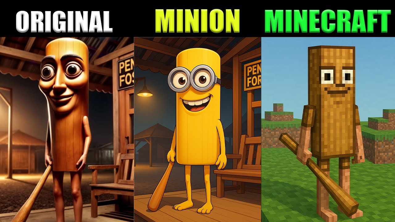 BRAINROT ANIMALS: ORIGINAL VS MINIONS VS MINECRAFT - YouTube