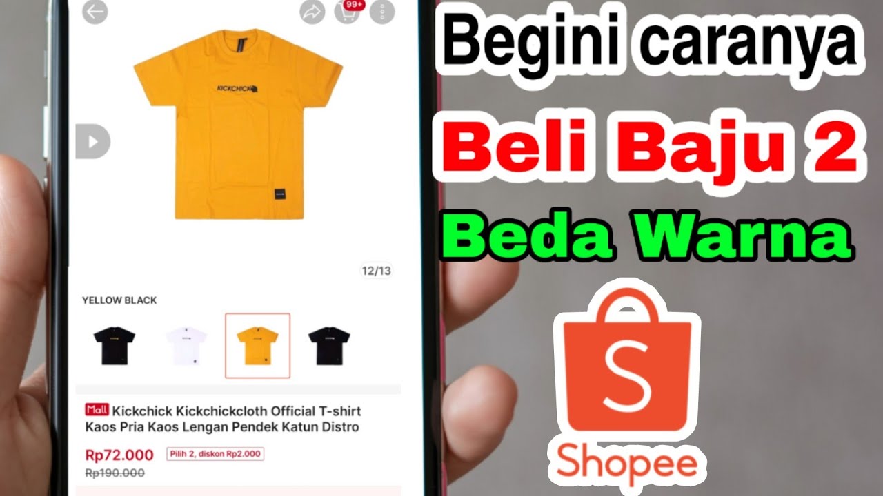 Cara beli baju 2 beda warna di shopee 2023 - YouTube
