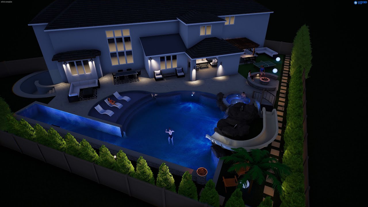 Hart Residence Pool - YouTube