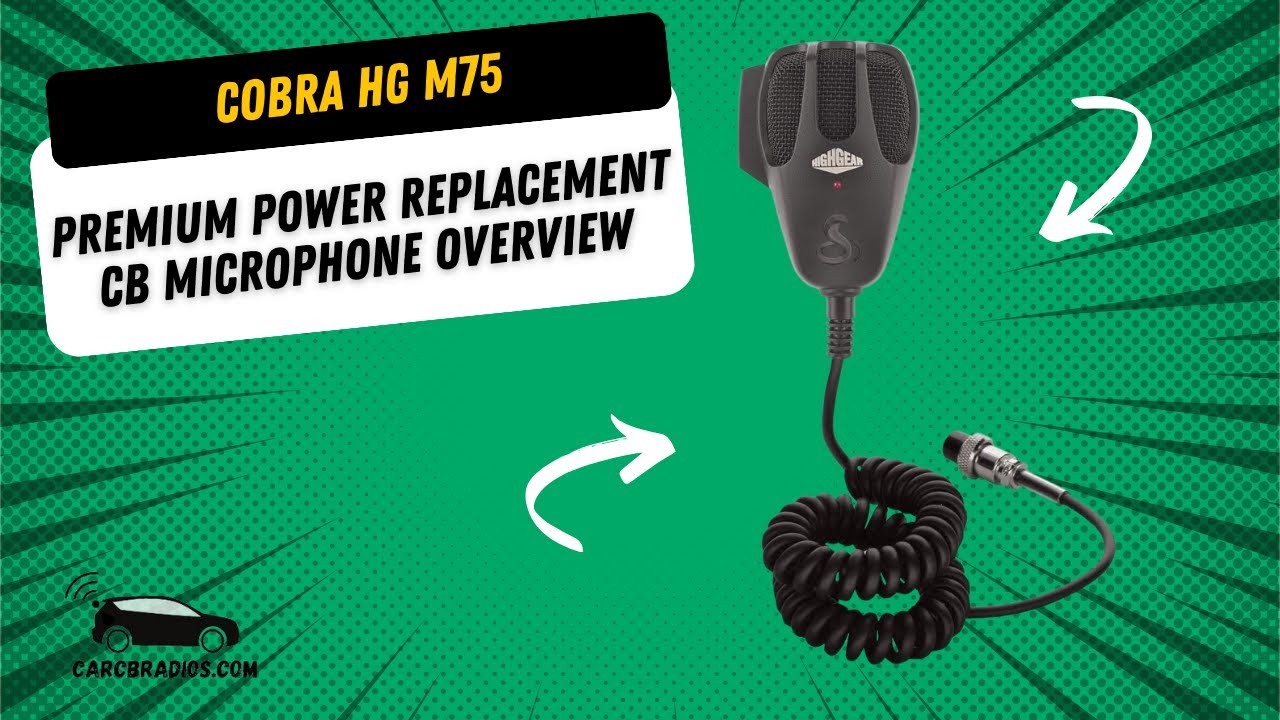 Cobra HG M75 Premium Power Replacement CB Microphone Overview - YouTube