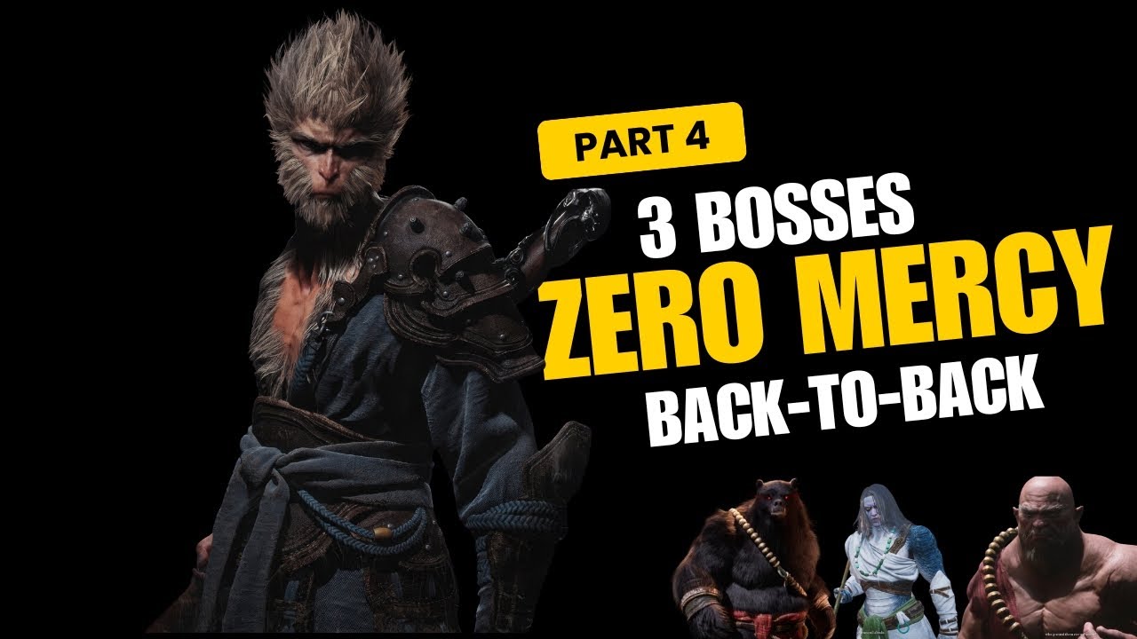 3 Bosses Back-to-Back… Zero Mercy [Black Myth – Wukong #04] 4k 60fps ...