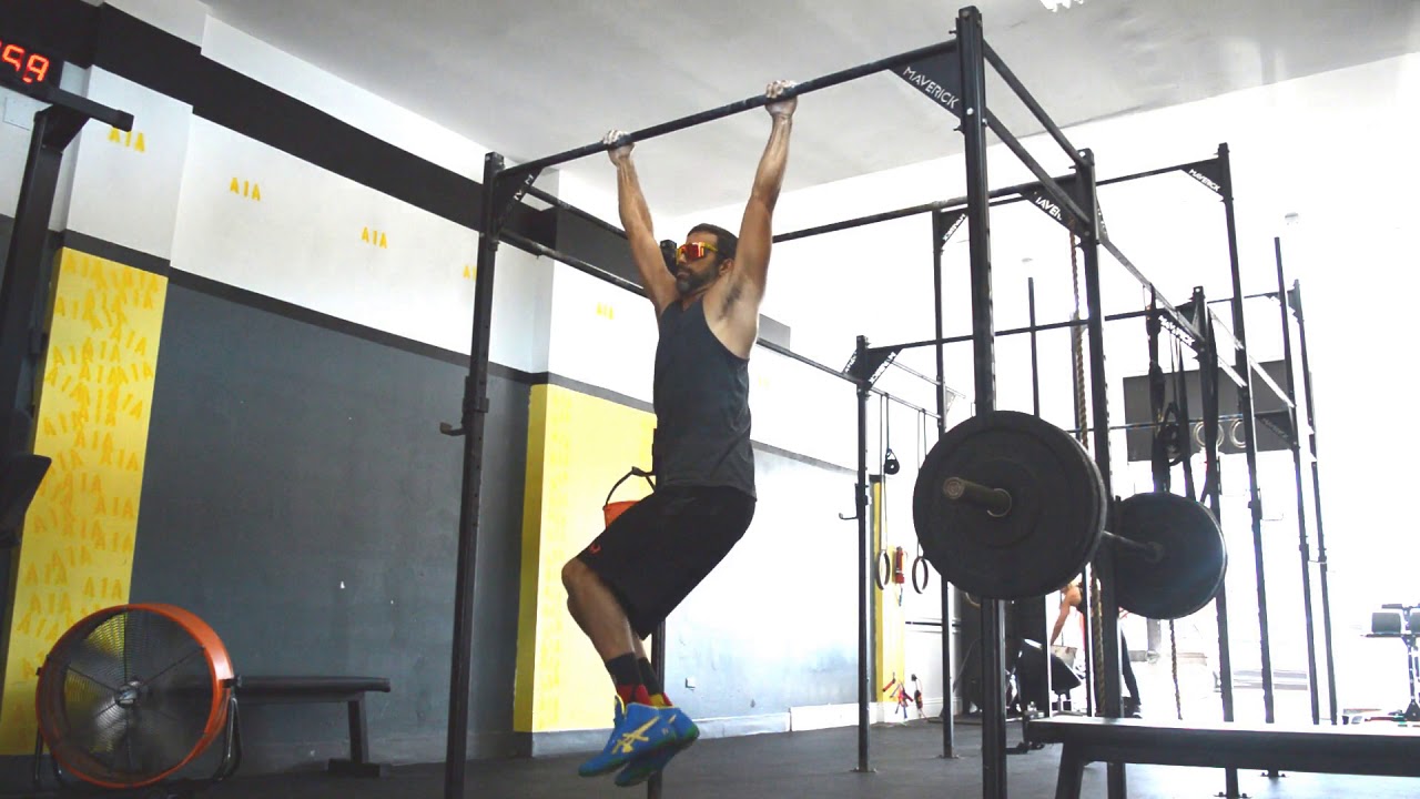 hanging side knee raise for the obliques - YouTube