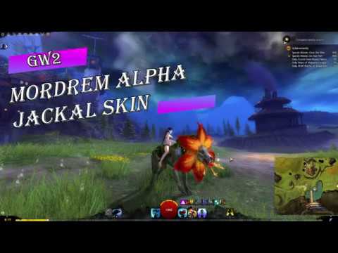 GW2: Mordrem Alpha Jackal Skin in default dye, permafrost dye, shadow ...