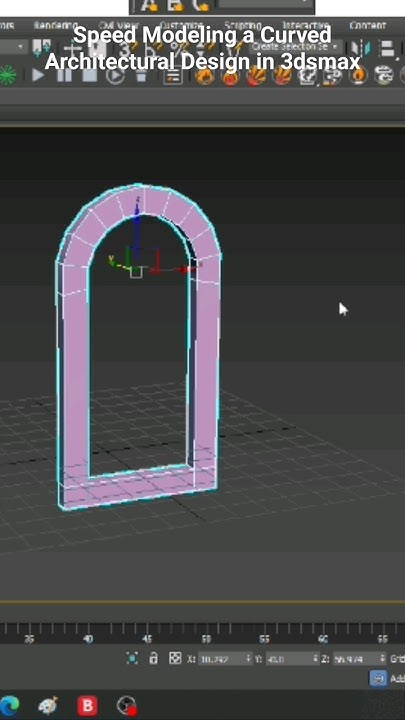 Speed Modeling a Quick 3D Curved Architectural Design in 3dsmax #3dsmax #3dmodeling #3d # ...