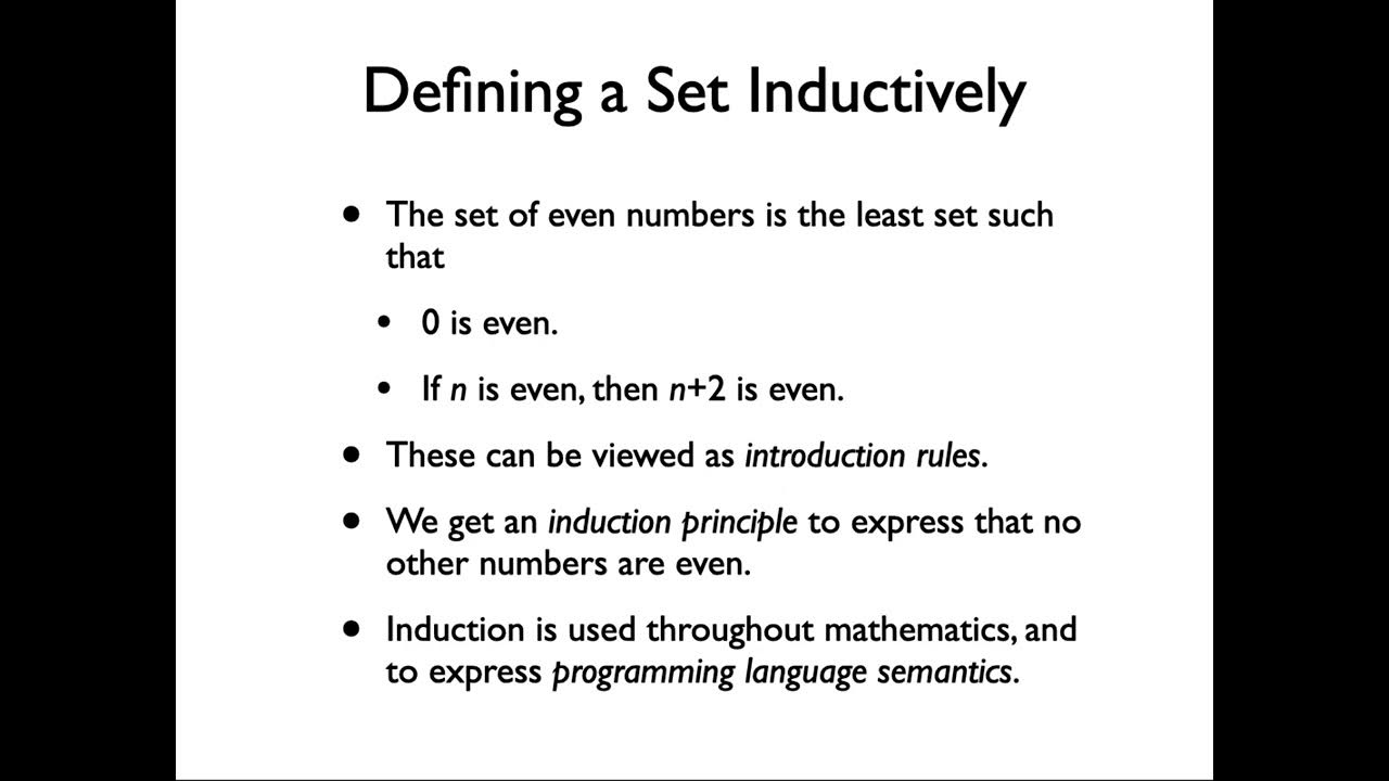 Interactive Formal Verification, Lecture 8: Inductive Definitions - YouTube