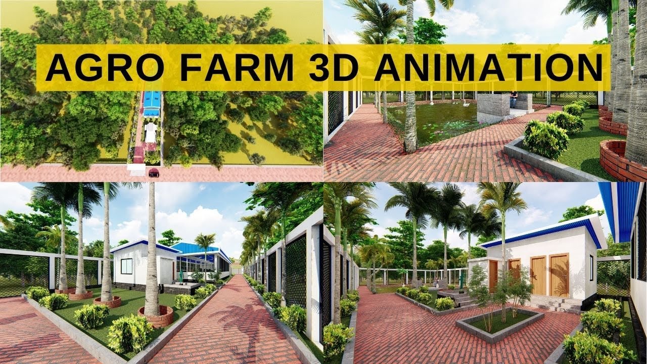 Modern Agro Farm Animation Design || Cow Shed 3d Animation || Shelter ...