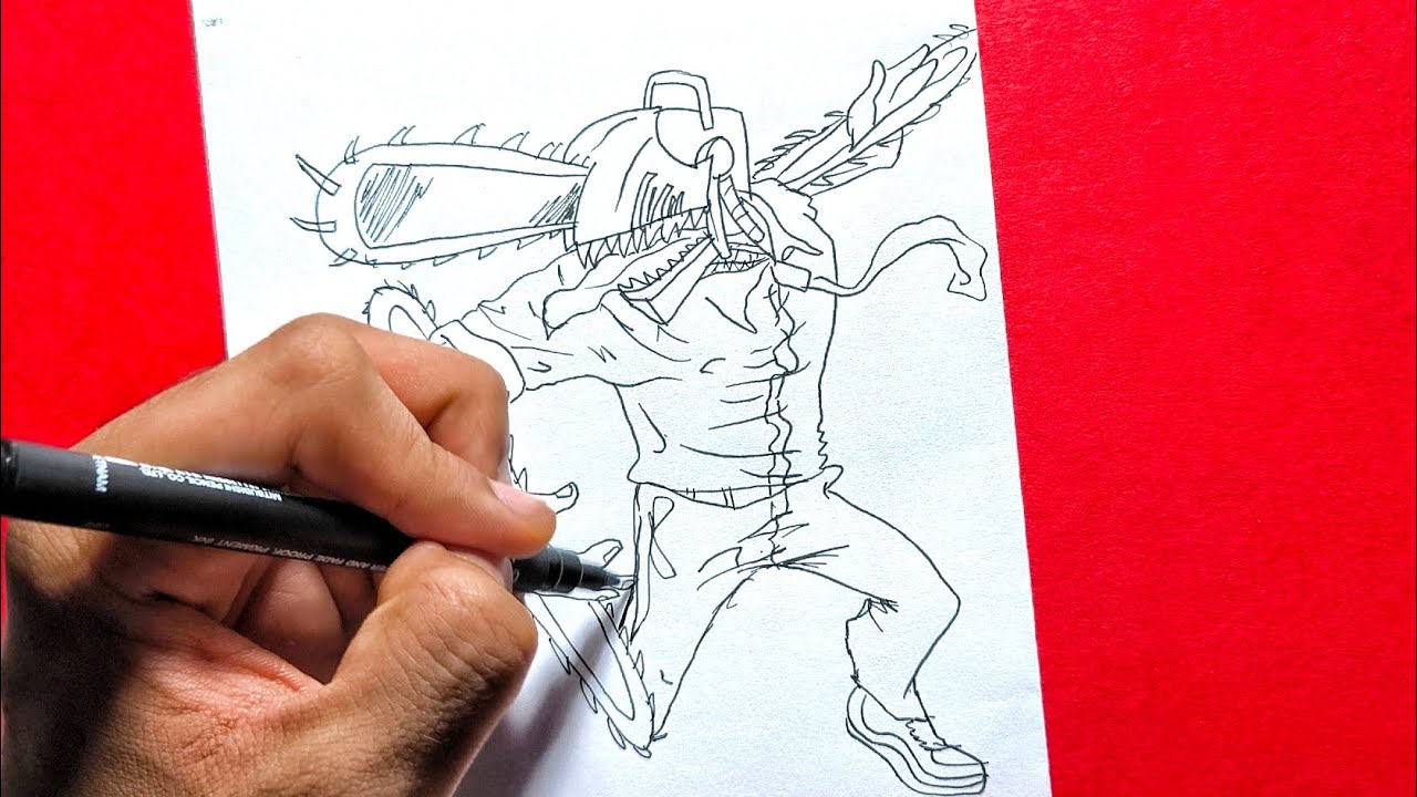 How To Draw Chain Man 🔥🔥🔥 - YouTube