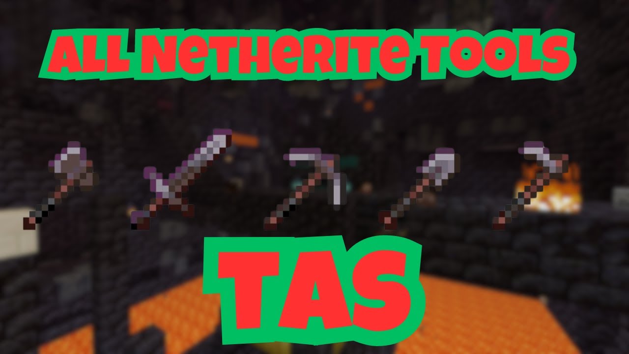 All Netherite Tools In 33.03s (TAS) - YouTube