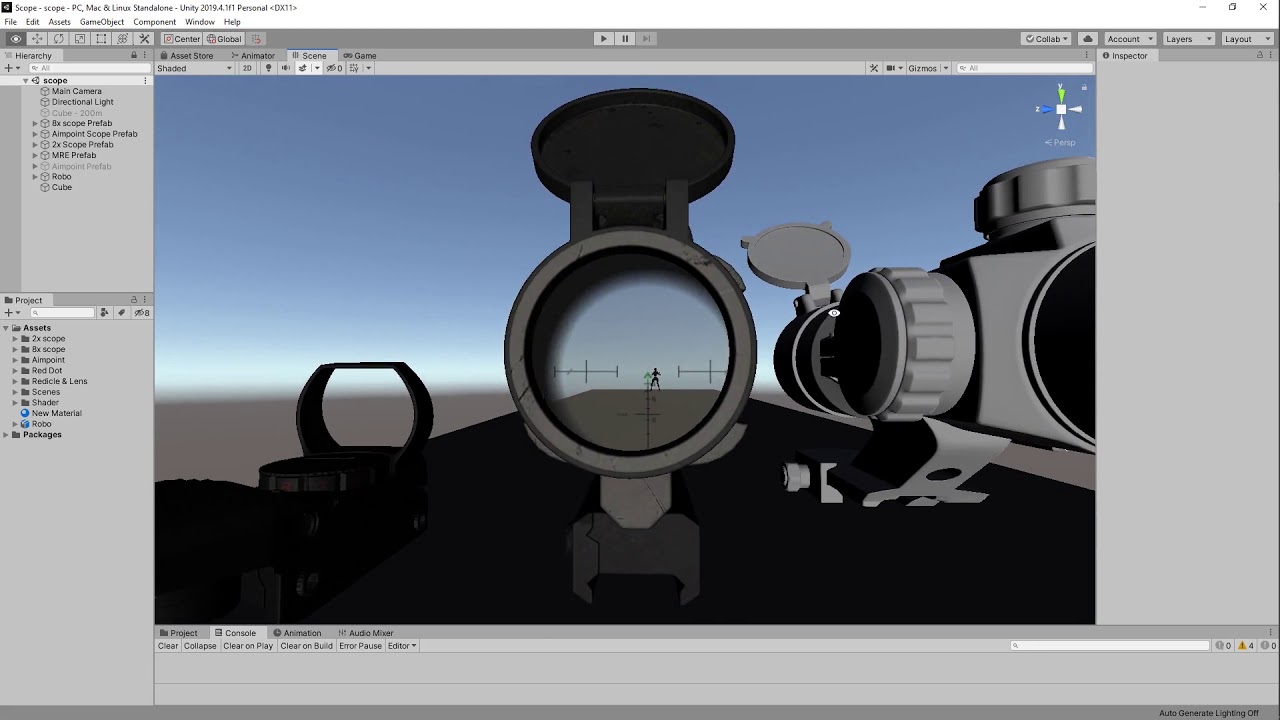 Unity Dev #9 - Refex sight and dual render scope - YouTube