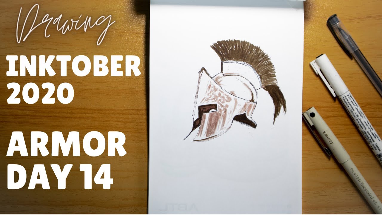 Inktober 2020 Day 14 - "Armor" | Armor drawing with ink | Armour ...