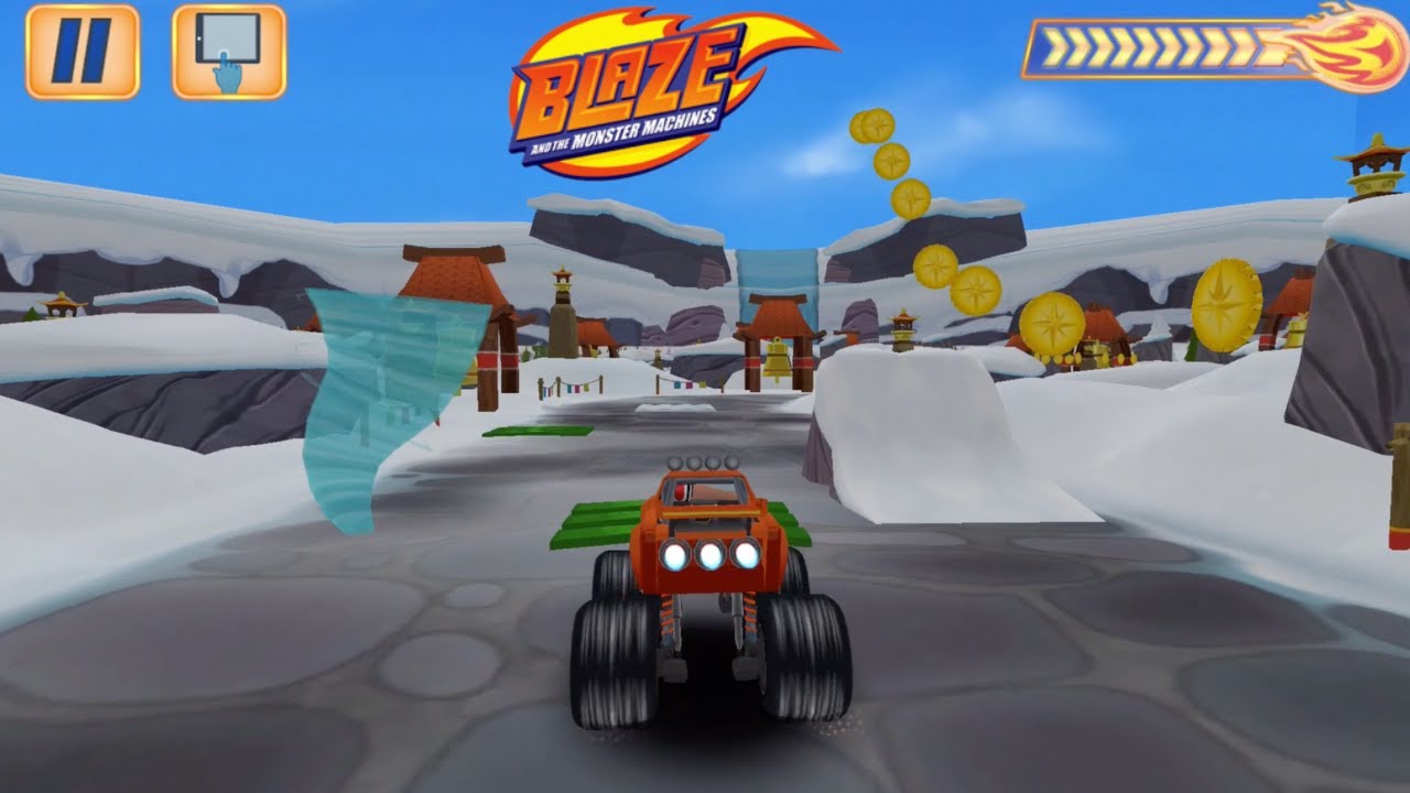 Blaze and the Monster Machines - Racing Game 🔥 TOP OF THE WORLD Map ...