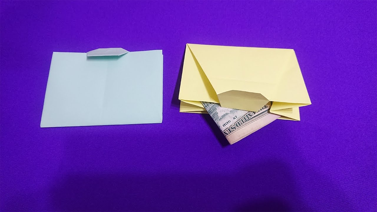 DIY origami wallet instructions - YouTube