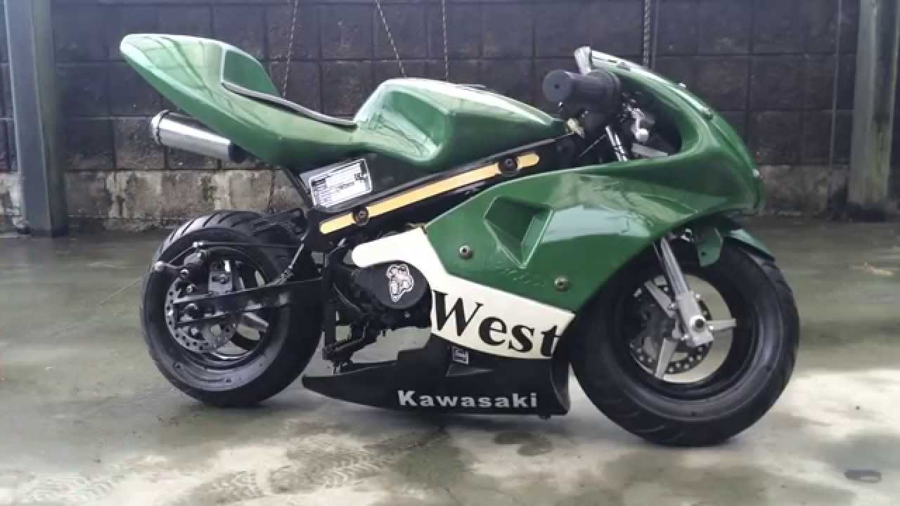 My Chinese 49cc pocket bike custom history Ⅱ - YouTube