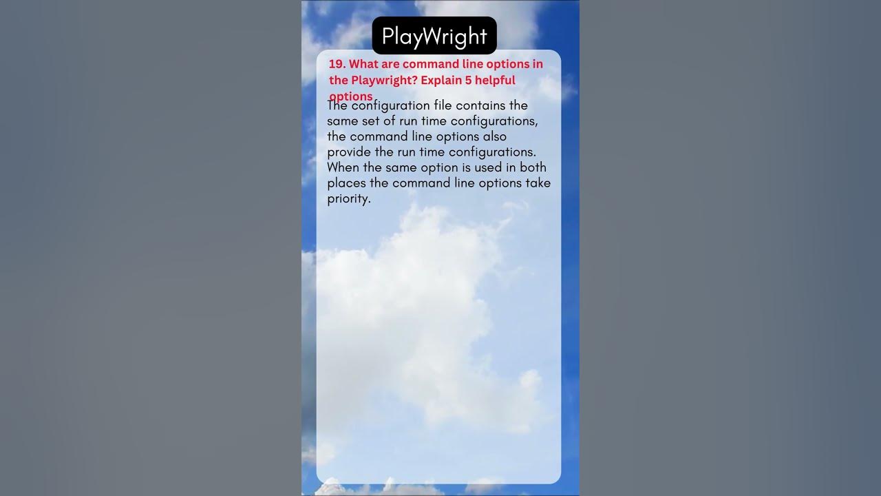 19 What are command line options in the Playwright Explain 5 helpful options - YouTube