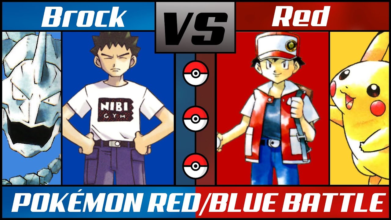 Pokémon Red/Blue Gym Battle | BROCK vs RED - YouTube