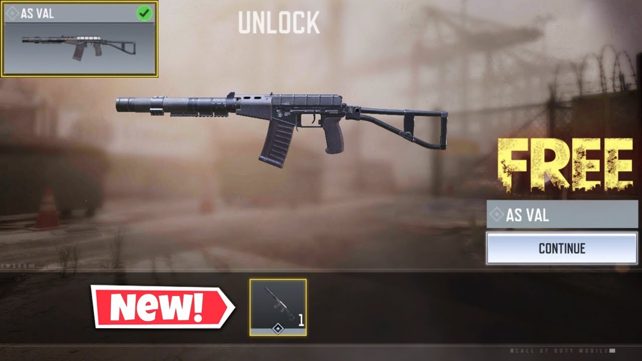How to Unlock AS VAL in COD Mobile | How to Get AS VAL ASSAULT RIFLE in ...
