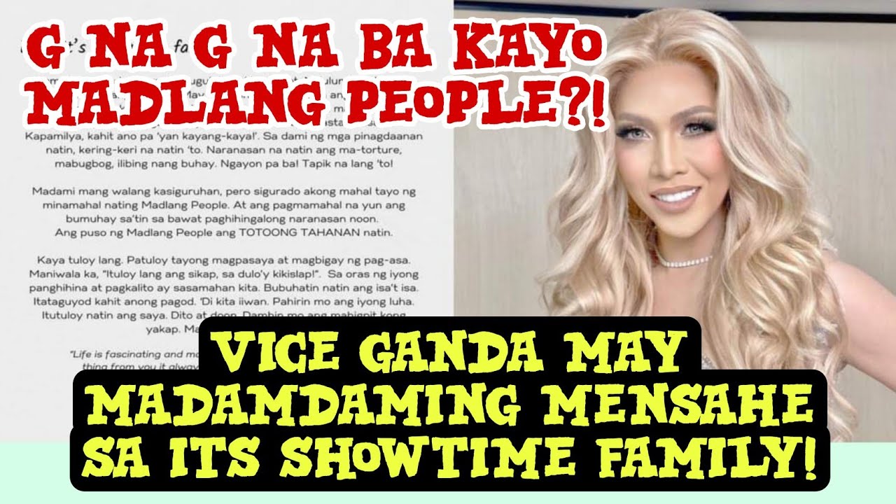 VICE GANDA MAY MADAMDAMING MENSAHE SA ITS SHOWTIME FAMILY! G NA G NA BA ...