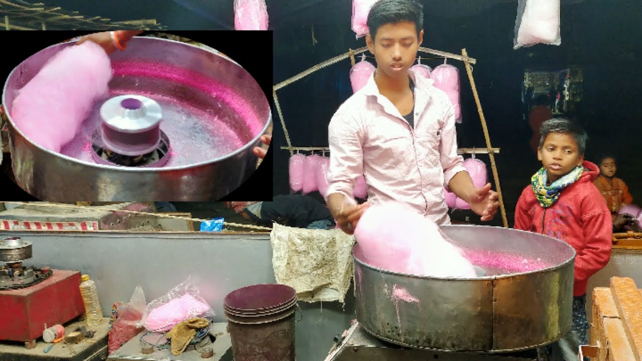 (0.14$)Mela side hawai mithai making # cotton candy making # make candy ...