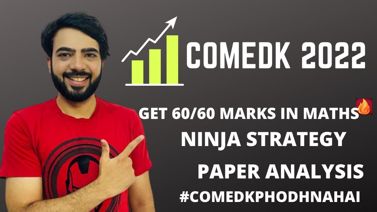 COMEDK 2023|PAPER ANALYSIS| STRATEGY |60/60 MARKS IN MATHS#comedk# ...