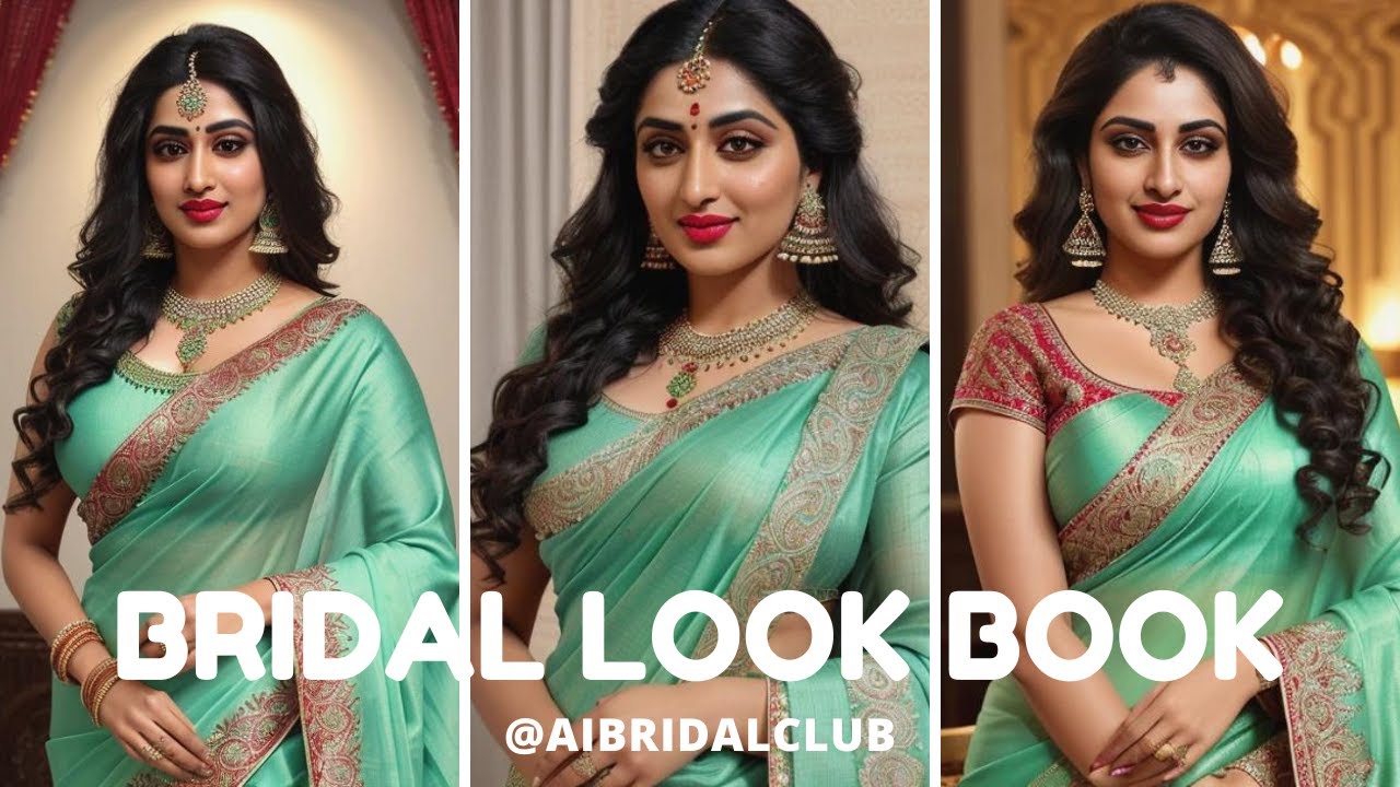 [4K] AI ART Indian Lookbook Bridal Model #bride #saree #bridaljewellery ...