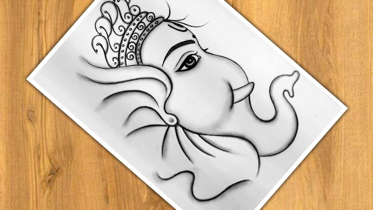 How To Draw Ganpati | Step By Step | Easy Drawing | Tutorial Drawing ...