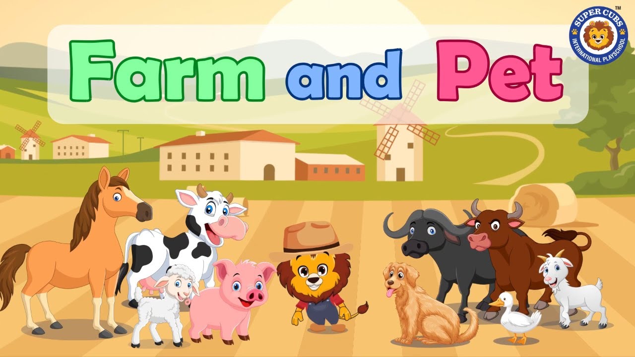 FARM & PET | Phonetic | Farm theme | A to Z | English Rhyme | SuperCubs ...