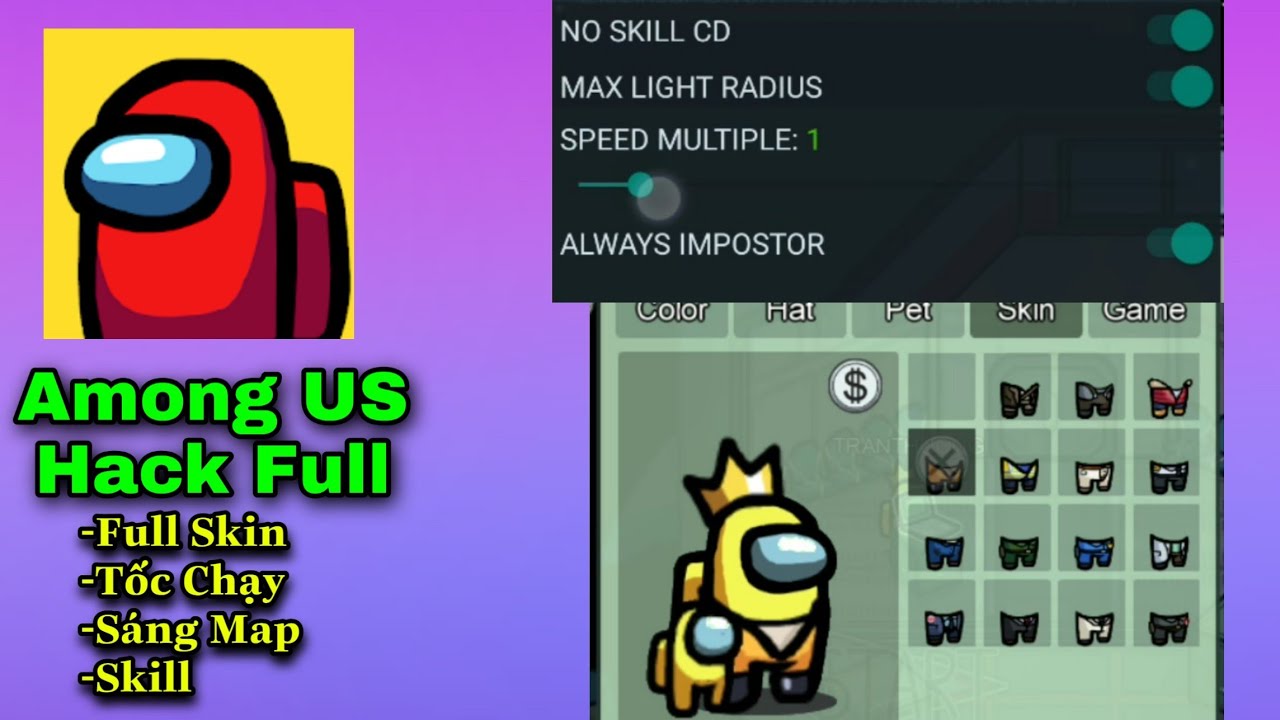 Hack Among US Mod Full Skin, Tăng Tốc Chạy, Sáng Map... Phiên Bản Mới Nhất - YouTube