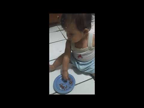 NEMPEL KE MUKA SEMUA !!! VIDEO TINGKAH LUCU BAYI 1 TAHUN MAKAN NASI BERANTAKAN DAN BELEPOTAN DI MUKA