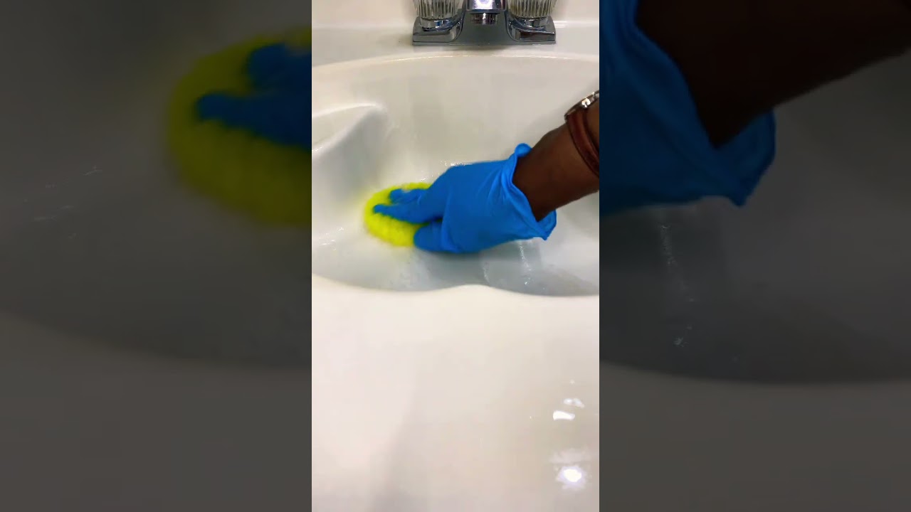 ASMR Scrubbing Bathroom Sink #asmrcleaning #asmr #asmrsound - YouTube