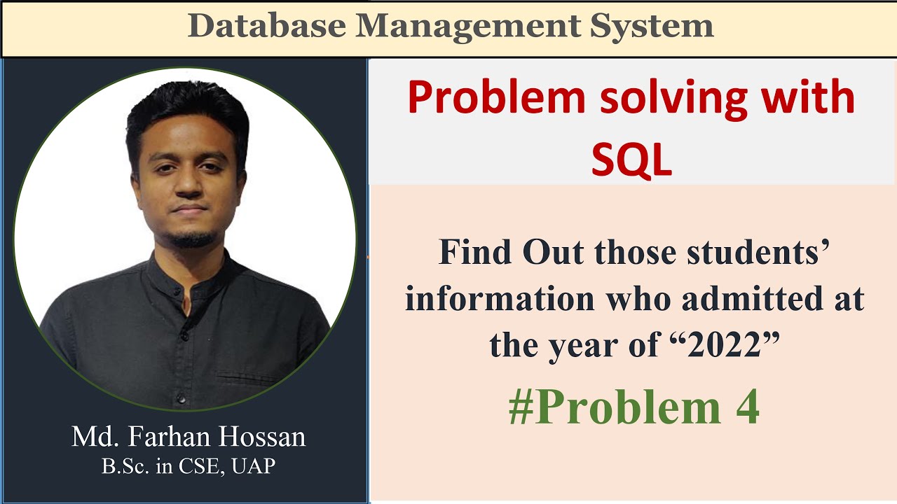 Lec: 86| Problem Solving with SQL 4 | Find out those students ...