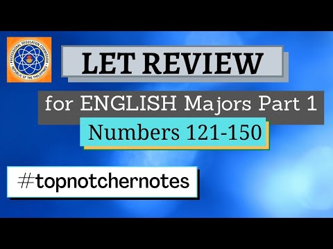 LET Review for ENGLISH Majors Part 1 | Numbers 121-150 ...
