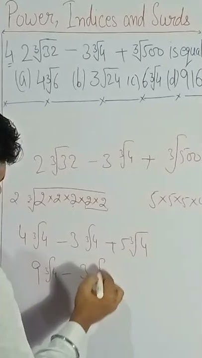 rakesh yadav sir full book solution by JAIVEER KUMAR topic :Power, Indices and Surds - YouTube