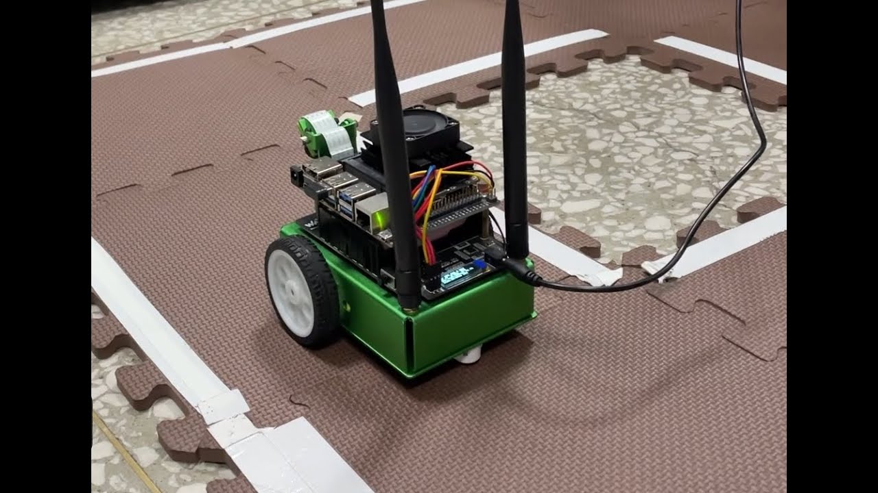 【Jetbot project3】20221014 road_following using Resnet18. (Success1) - YouTube