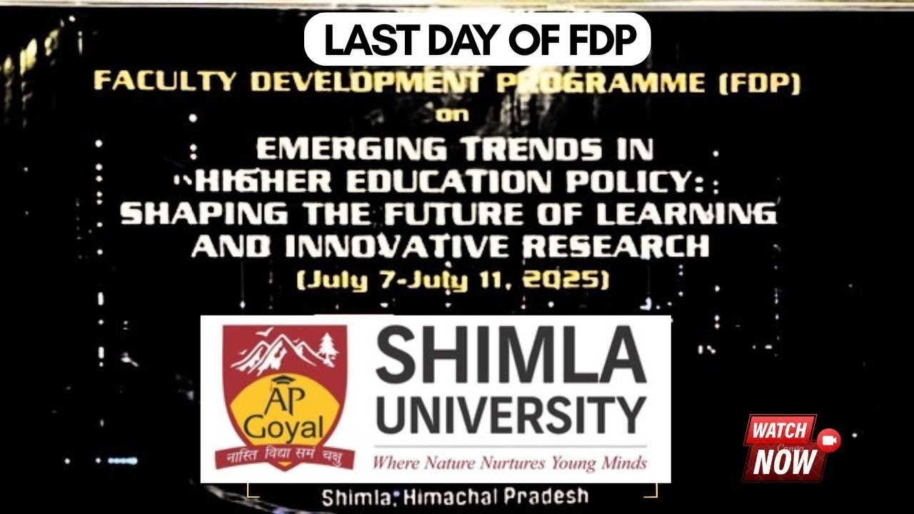 APG Shimla University // Faculty Development Program// Vandana Sharma ...