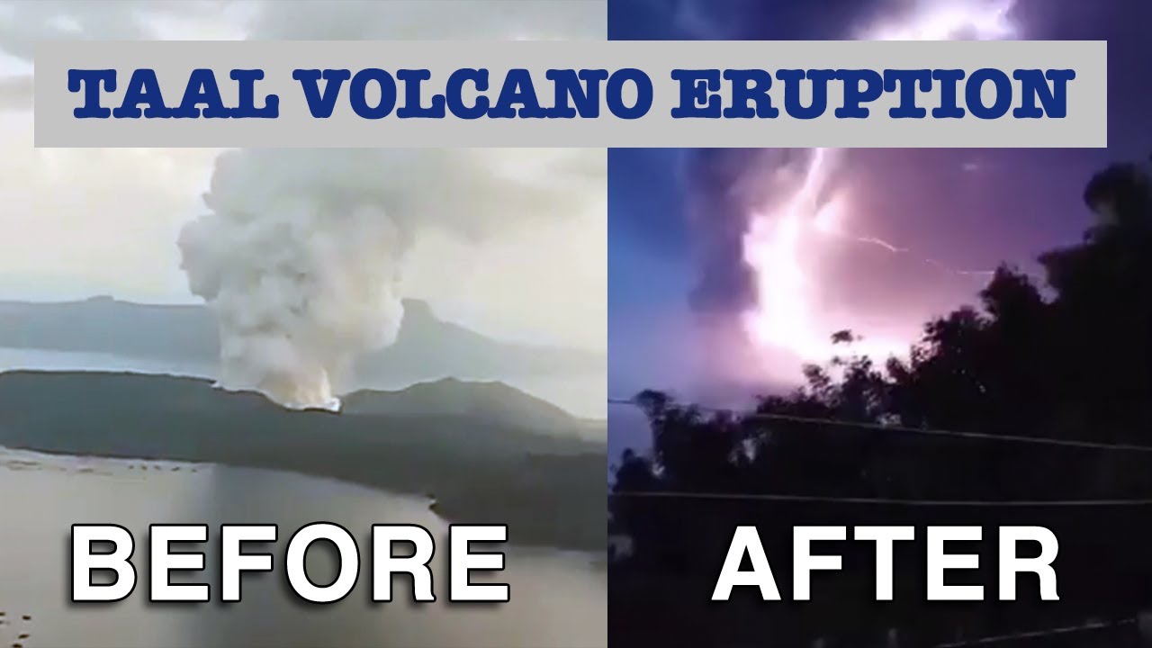 Taal Volcano Eruption Footage 2020 | volcanic lightning - YouTube