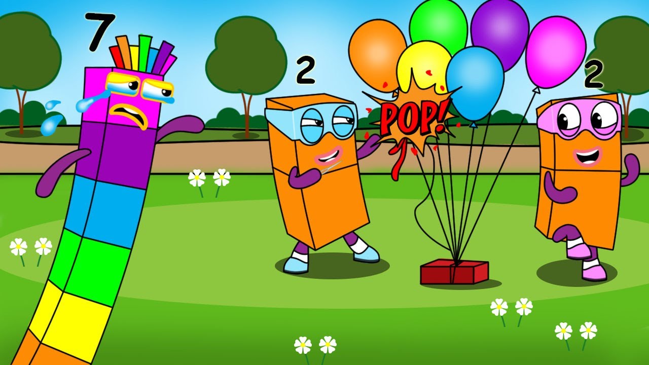 Oh No! Numberblocks 7 crying his balloon popped - Numberblocks fanmade ...