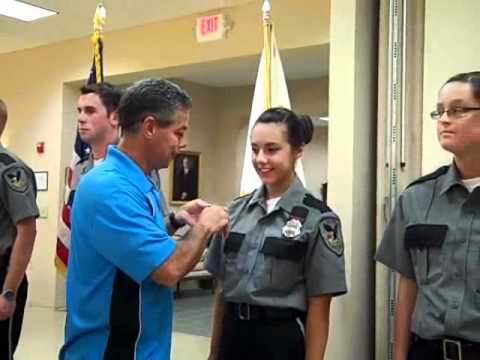 Johnston Police Explorers Post 405 promote ten in ceremony, - YouTube