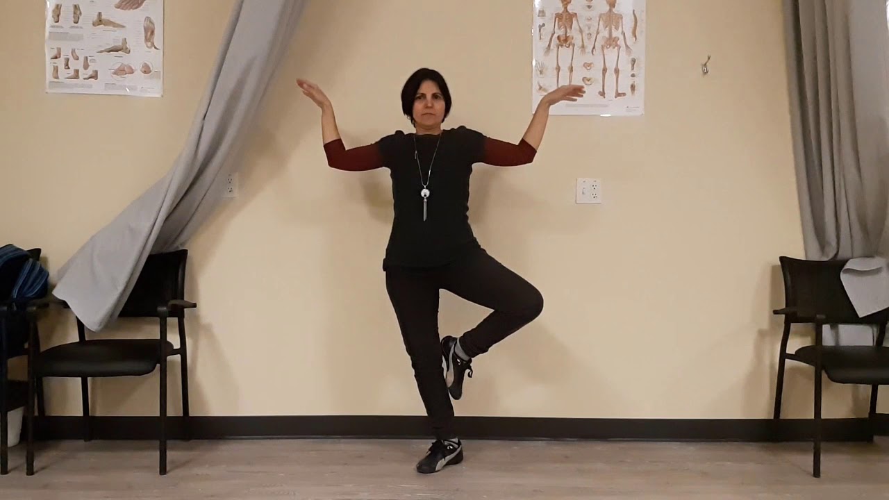 Crane standing on one leg Tai Chi Physiotherapy - YouTube