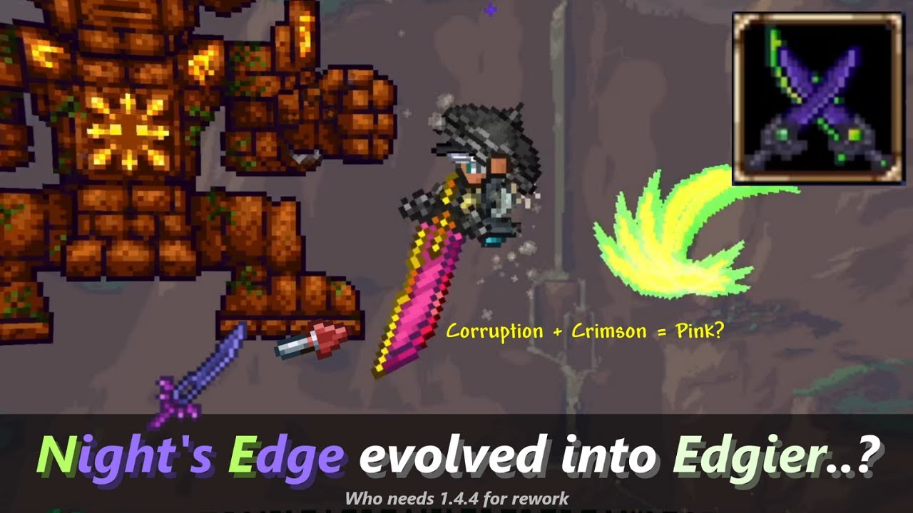 Terraria Crimson consumes Night's Edge = Midnight's Edgier (?) ─ Night ...