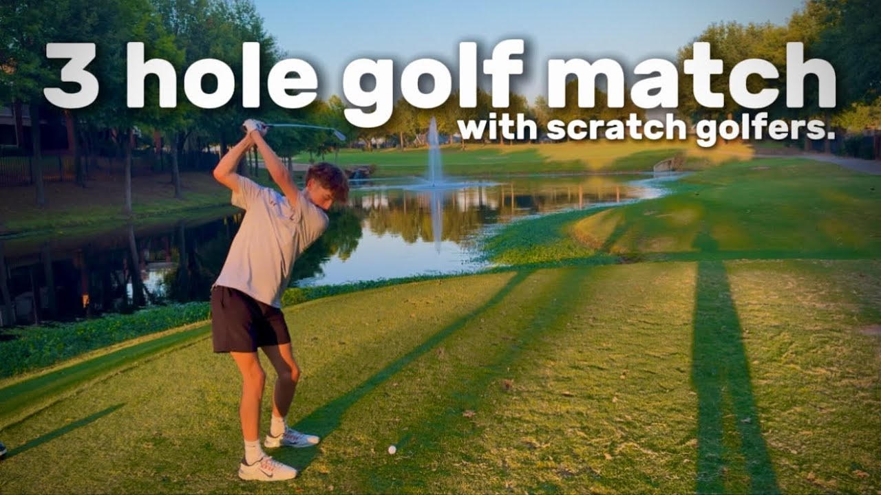 scratch* golfers face off in three hole match - YouTube
